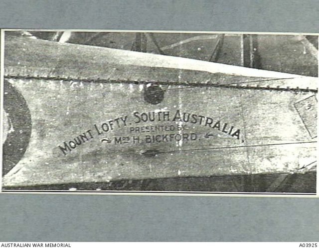 The inscription on the side of the Martinsyde G.102 aircraft, serial ...