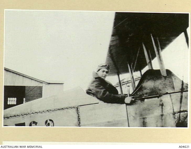 POINT COOK, VIC. 1917. TRAINEE PILOT IN THE COCKPIT OF AN RAF BE2a ...