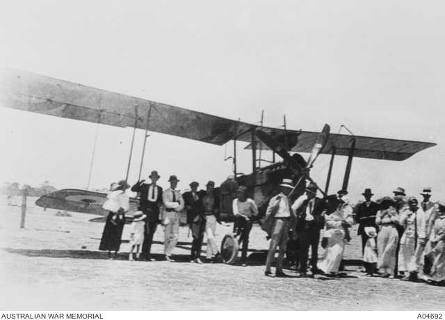 IN THE FIRST TRANSCONTINENTAL FLIGHT ACROSS AUSTRALIA, CAPT H N WRIGLEY ...