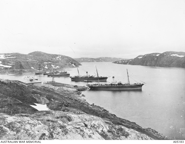 MURMANSK HARBOUR, NORTH RUSSIA, 1918 WHERE THE ELOPE FORCE LANDED ...
