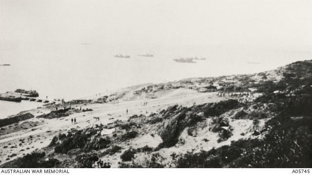 GALLIPOLI PENINSULA, TURKEY. 1915. BRIGHTON BEACH, ANZAC COVE, LOOKING ...