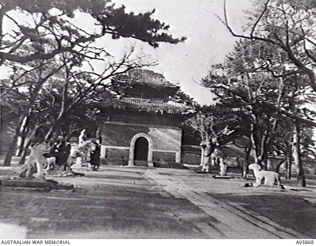 PEKING, CHINA. 1900. THE ENTRANCE TO THE PRINCESS TOMB WITH STONE ...