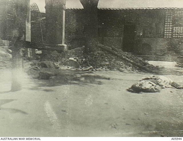 PEKING, CHINA. 1900. SCENE AT A TEMPLE WHERE FORTY NINE BOXER TROOPS ...