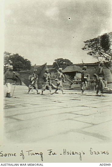 PEKING, CHINA. 1900. SIX MOHAMMEDAN TROOPS, "SOME OF TUNG FU-HSIANG'S ...