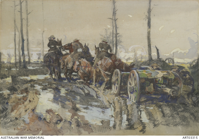 Heavy going in Flanders mud | Australian War Memorial