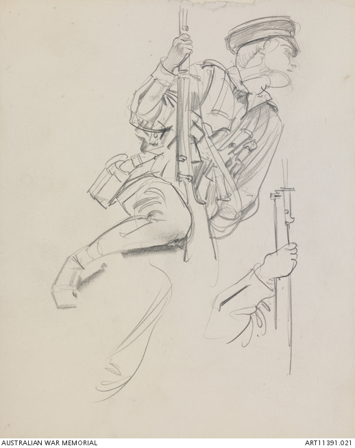 [Study for 'Anzac, the landing 1915'] | Australian War Memorial