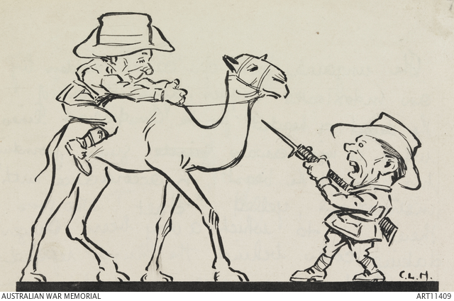 [The ungainly form of a camel] | Australian War Memorial