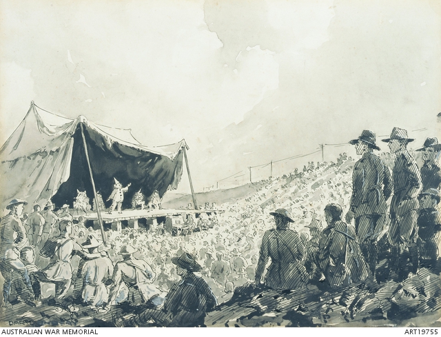 Visit of 27th New York Divisional Concert Party to second FA Bde ...