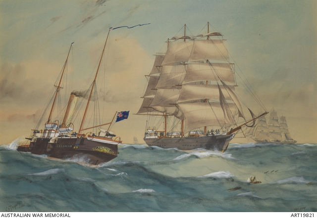 H.M.C.S. Protector and the ship Torrens | Australian War Memorial