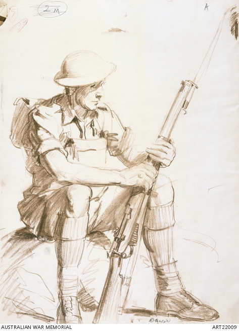 Soldier fixing bayonet | Australian War Memorial