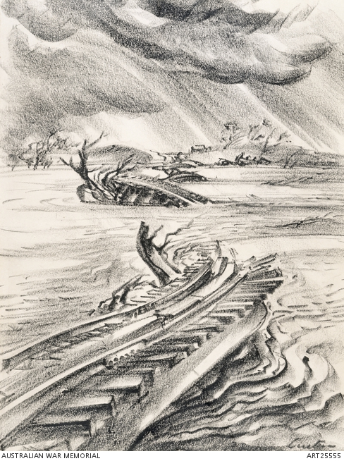 Destruction by flood of Inkerman Railway Bridge | Australian War Memorial