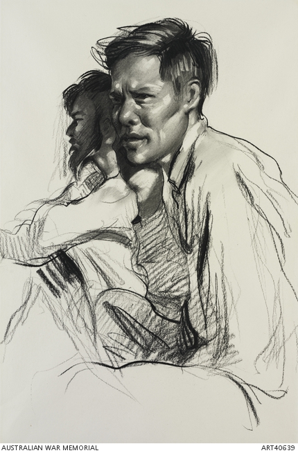 Vietnamese awaiting interrogation during a village cordon-and-search ...