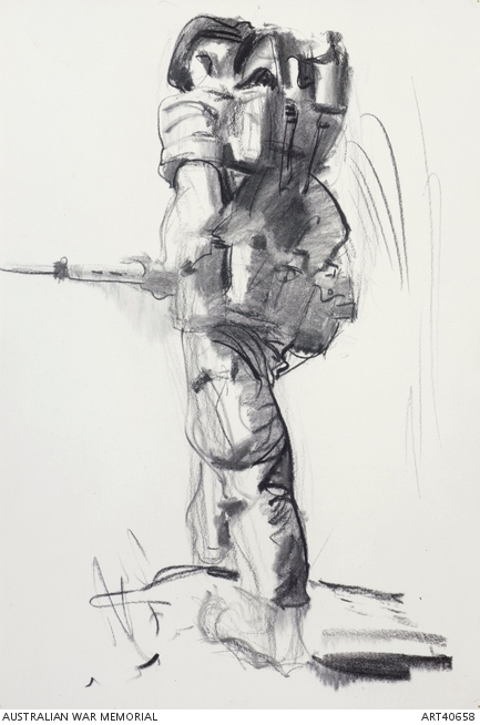 Digger on patrol, 7 Battalion Royal Australian Regiment, Operation ...