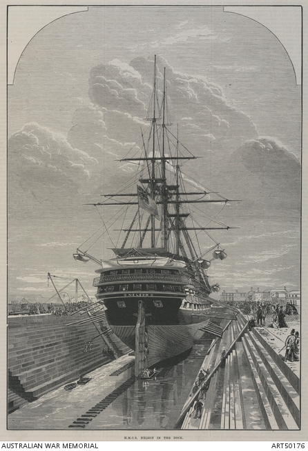 HMCS Nelson in the Dock, Melbourne | Australian War Memorial
