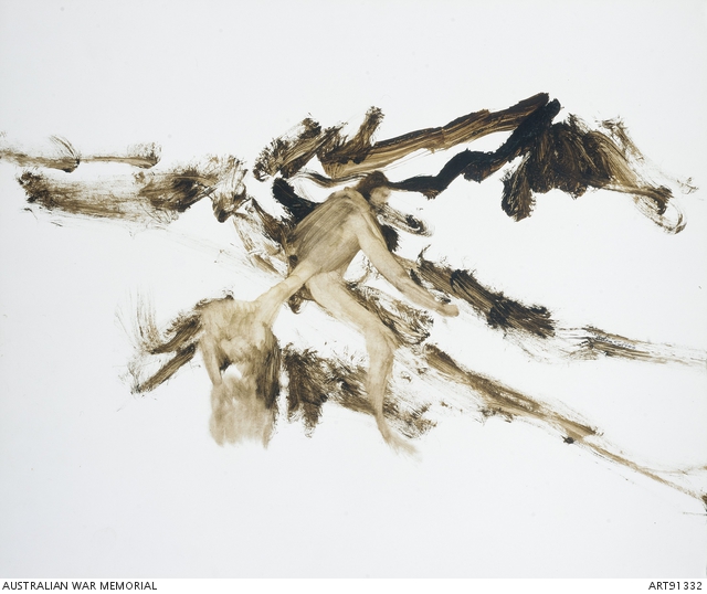 [Gallipoli figures in shell-burst] | Australian War Memorial