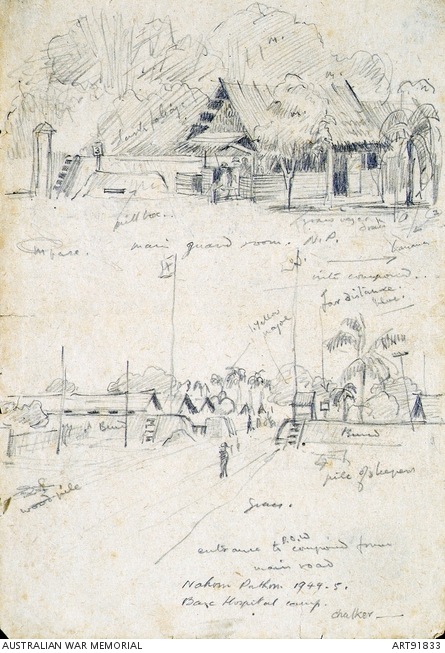 Nakom Paton Hospital Base; verso: Nakom Paton | Australian War Memorial