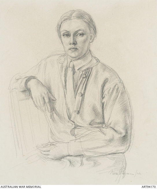 Self portrait in army uniform | Australian War Memorial