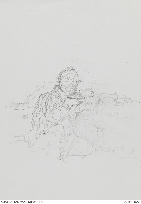 recto: Afghanistan drawing no.20; verso: Not titled [Australian soldier ...