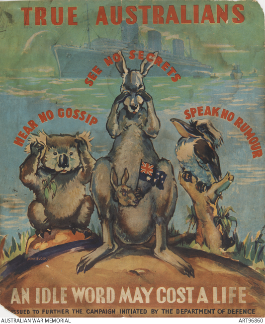 True Australians hear no gossip, see no secrets, speak no rumour ...