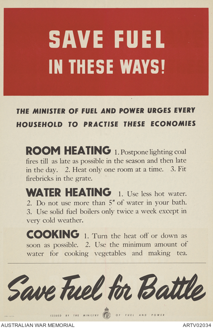 Save Fuel for Battle: Save Fuel in These Ways | Australian War Memorial