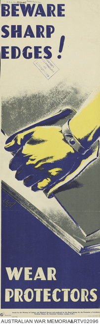 recto: Keep oil off Floors; verso: Beware Sharp Edges! Wear Protectors ...