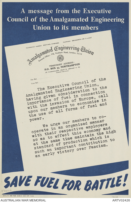 A message from the executive council of the amalgamated engineering ...