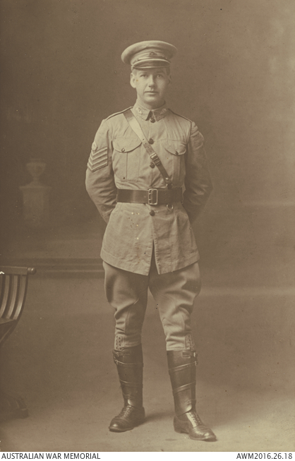 Studio portrait of Staff Sergeant Major Francis 'Frank' Arthur Abbott ...