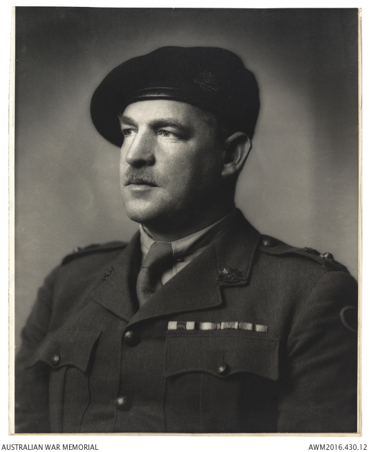 Studio portrait of VX29296 Lieutenant Colonel Hector Ernest Bastin MC ...