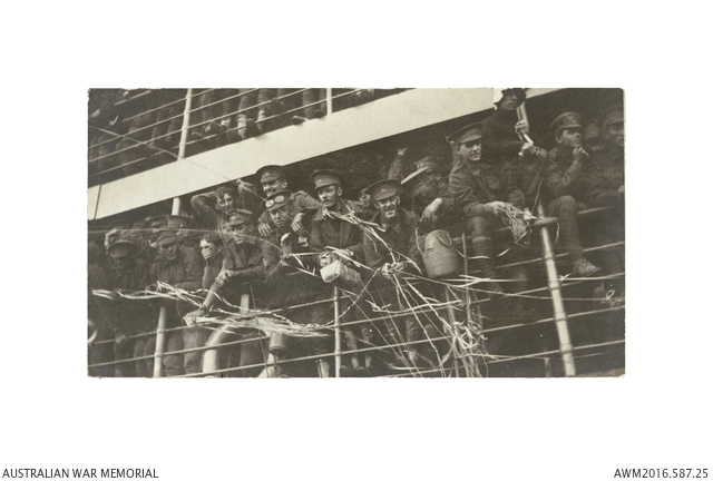Troopship HMAT Wiltshire (A8) departs Port Melbourne on 18 November ...