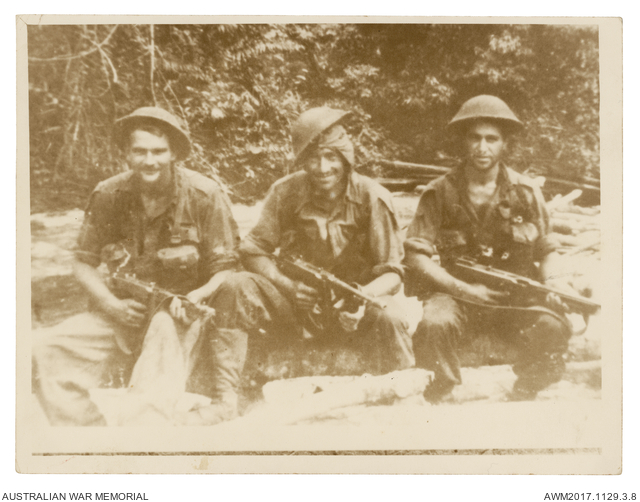 Group photograph taken of Australian soldiers in the Middle East; Tiny ...