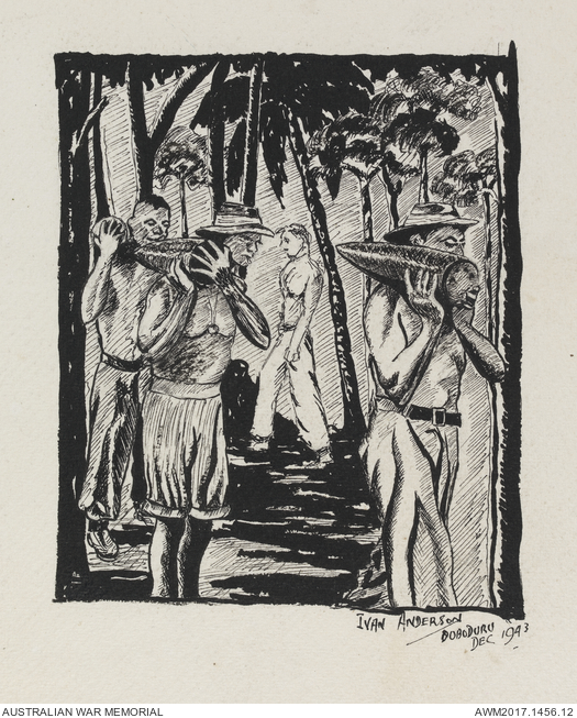 not titled [Soldiers Carrying Shells Dobodura] | Australian War Memorial