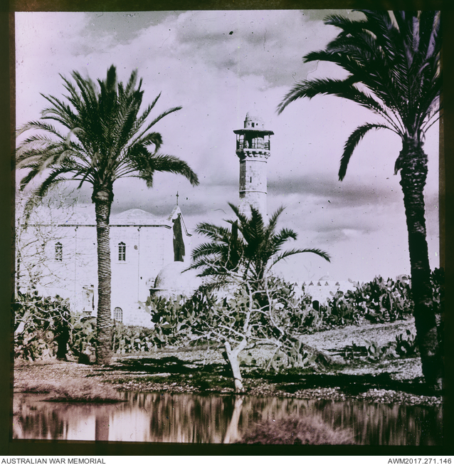 The Mosque and Greek Church at Ludd (ancient Lyddia) reflecting on the ...