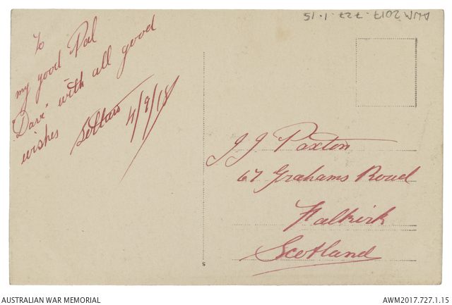 Photographs relating to 3069 David George Horwood 50th Battalion ...