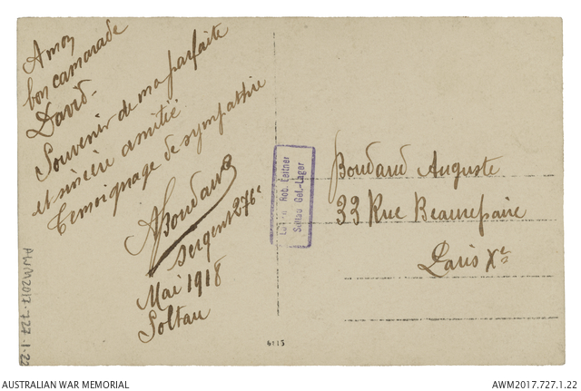 Photographs relating to 3069 David George Horwood 50th Battalion ...