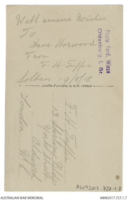 Photographs relating to 3069 David George Horwood 50th Battalion ...
