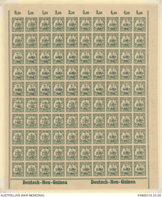 New Guinea - Overprinted German Colonial Stamps - October 1914 1d value ...