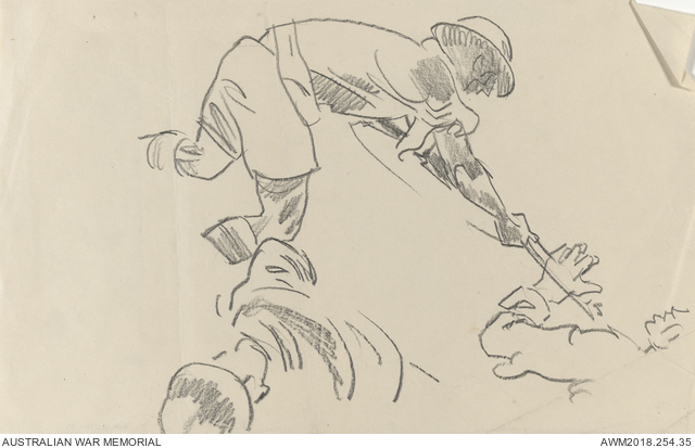 not titled [Australian bayoneting enemy 2] | Australian War Memorial