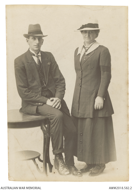 Studio portrait of Frances Elizabeth Mitchell and Jack Mitchell ...