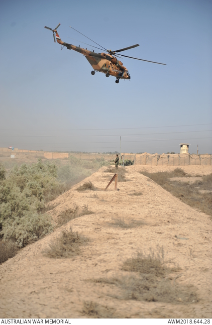 An Iraqi MI-17 conducts a ‘hot extraction’ lift off during an air ...