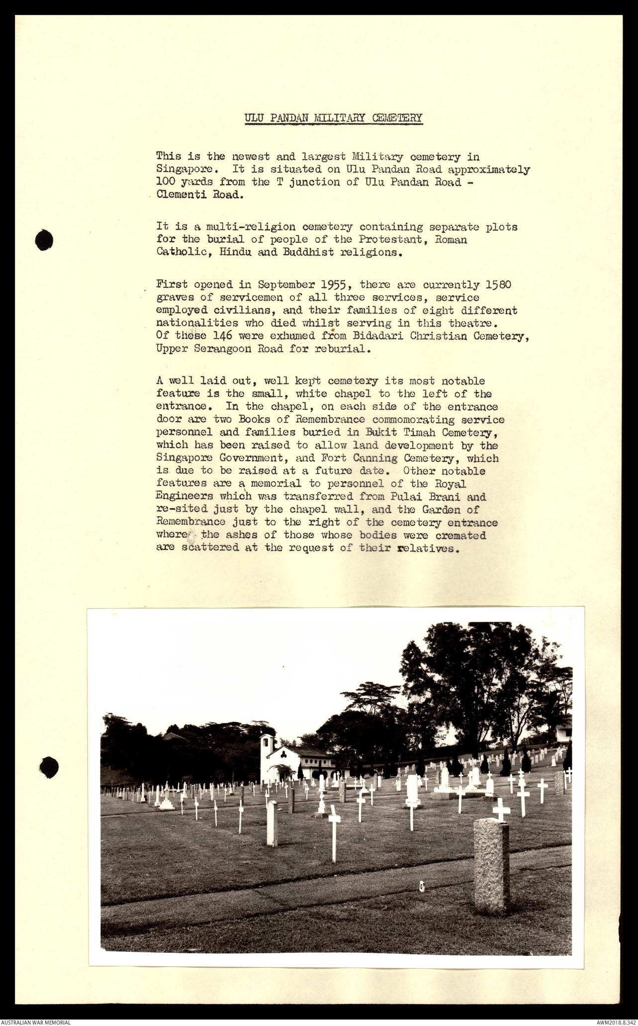 AWM207 161-F3-1 - Headquarters, ANZUK Force, Register of Post War ...