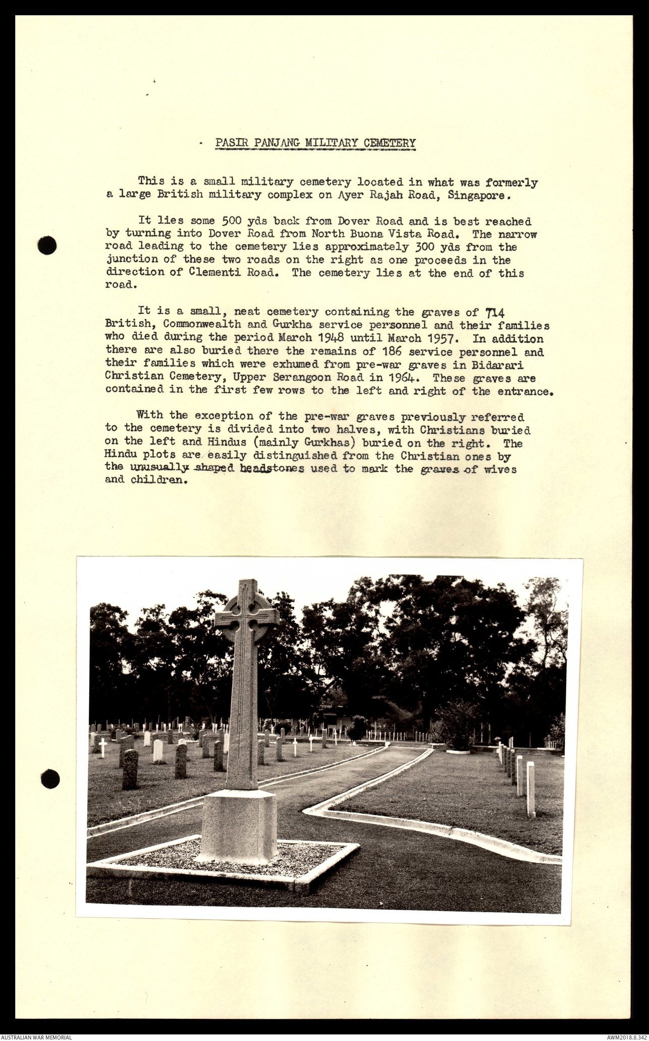 AWM207 161-F3-1 - Headquarters, ANZUK Force, Register of Post War ...