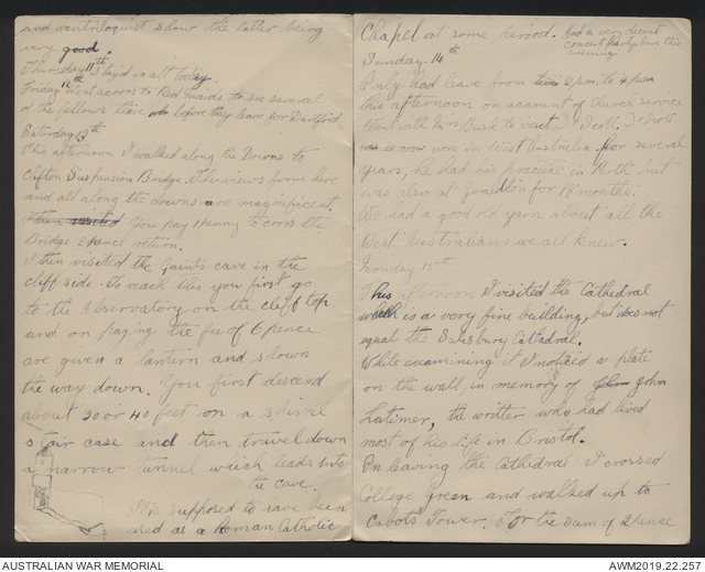Diary of Gerard Henderson Cowan, September- November 1917 | Australian ...