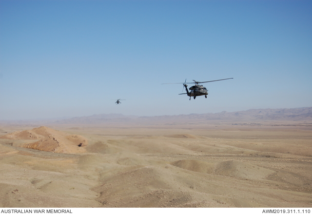 Image taken by a member of 633.7 from the ramp of Australian Army ...