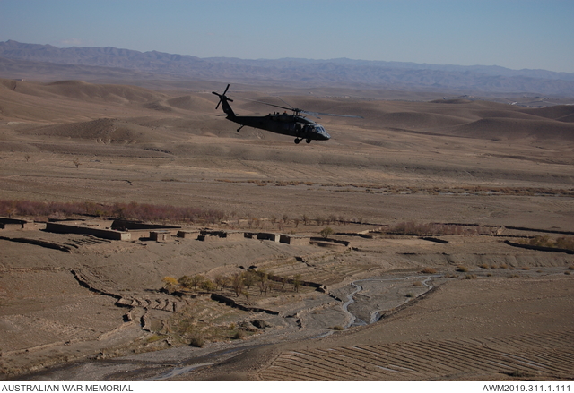 Image taken by a member of 633.7 from the ramp of Australian Army ...