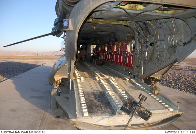 Image taken by a member of 633.7 of the rear cabin of Australian Army ...