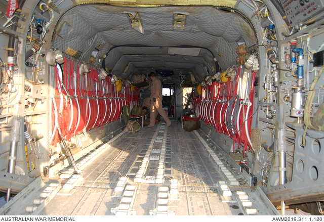 Image taken by a member of 633.7 of the rear cabin of Australian Army ...