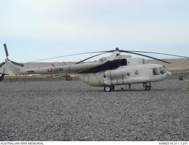 Image taken through the left hand pilot window of Australian Army ...