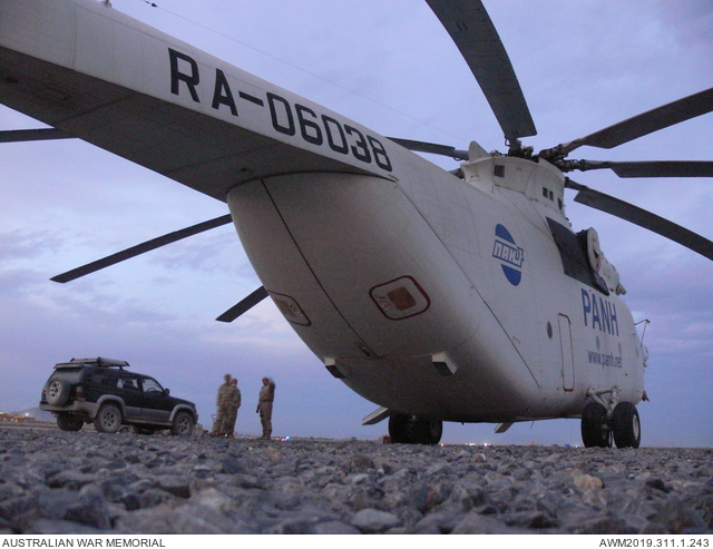 MLH troop Aircrew conducting a tour of the massive MI26 Russian made ...