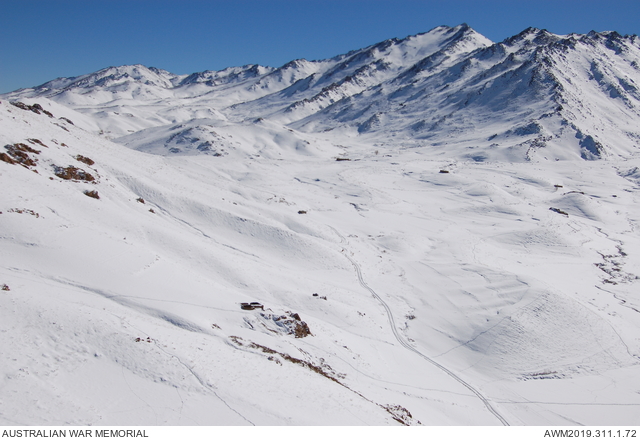 Snow covered terrain in the north of Zabul Province in the vicinity of ...