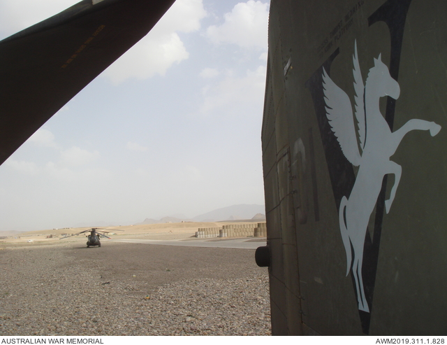 The Pegasus insignia on the aft pylon of Australian Army CH-47D Chinook ...